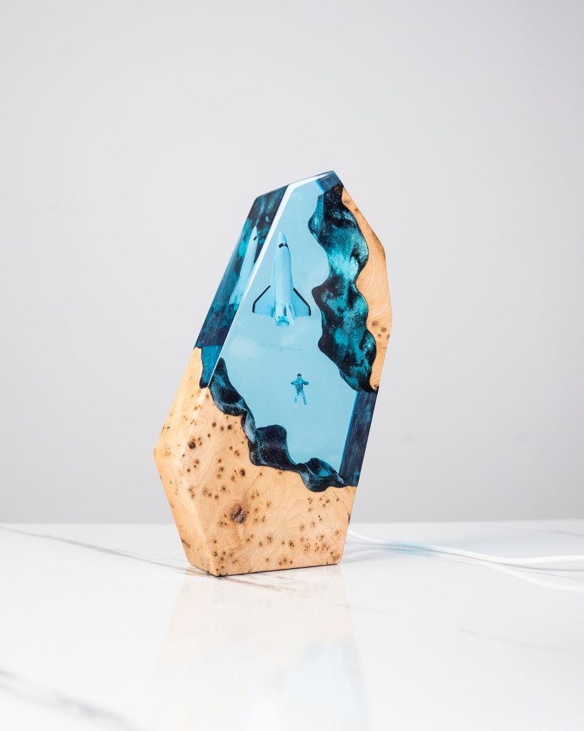 Astronaut & Rocket Epoxy Resin Lamp - Resin Lamps Store