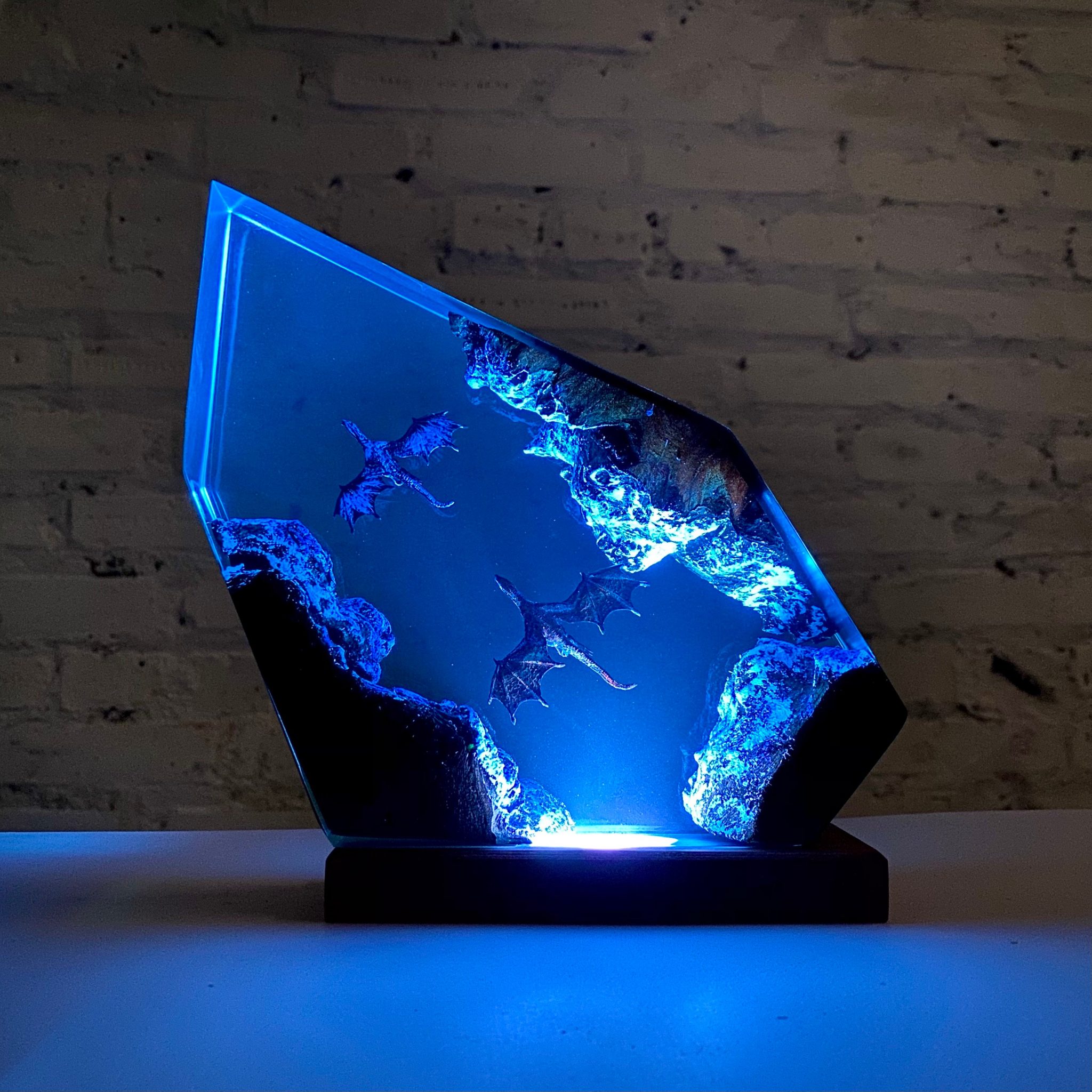 New Fire Dragon and Ice Dragon Resin Lamp Night Light - Resin Lamps Store