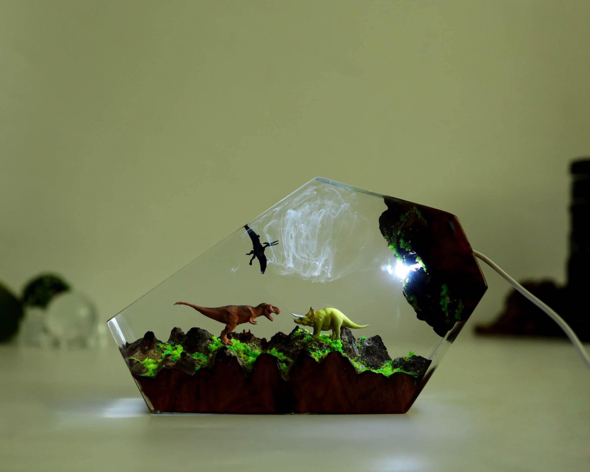 Dinosaur Jurassic Park Epoxy Resin Lamp - Resin Lamps Store