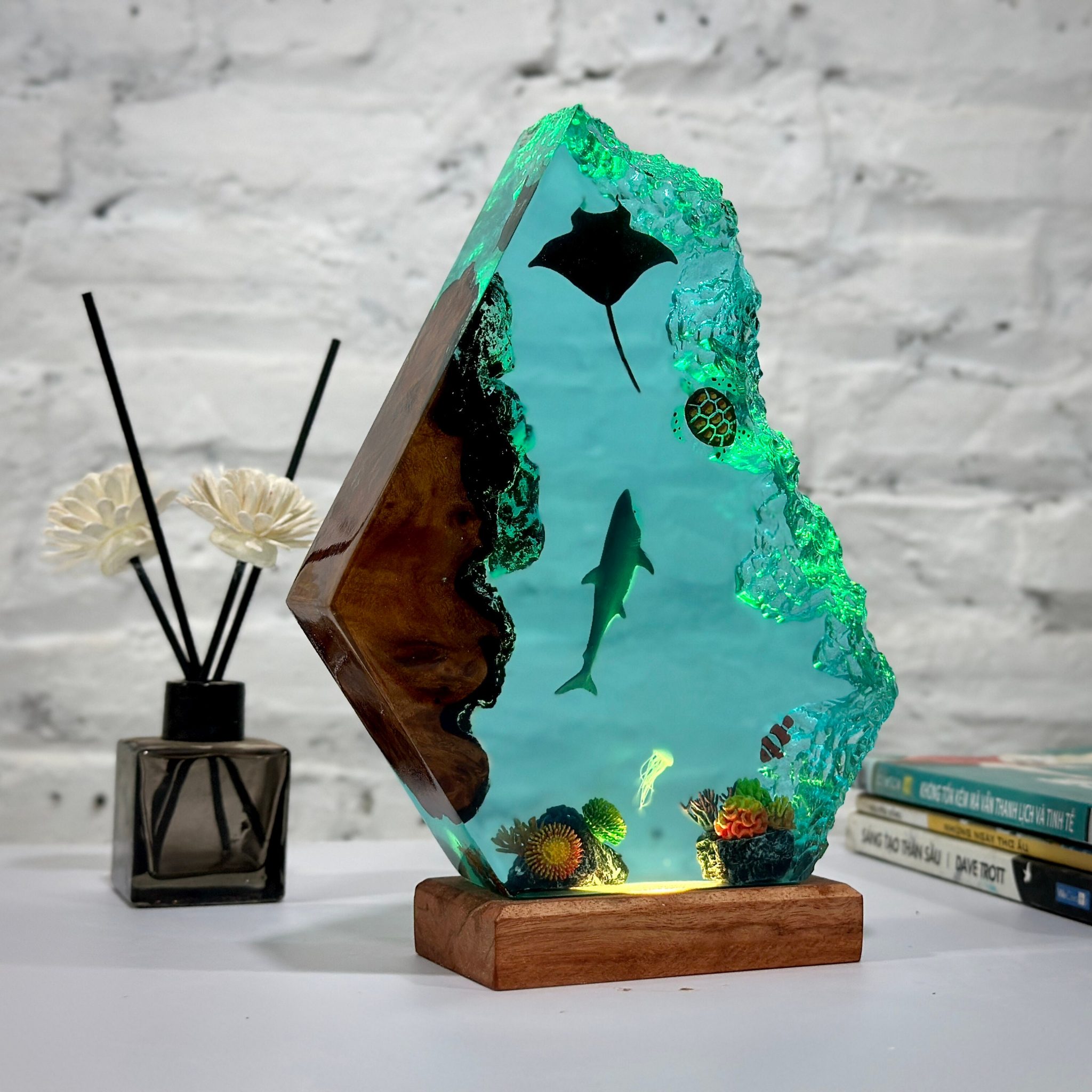 Swim In The Coral Reef Epoxy Resin Lamp - Resin Lamps Store