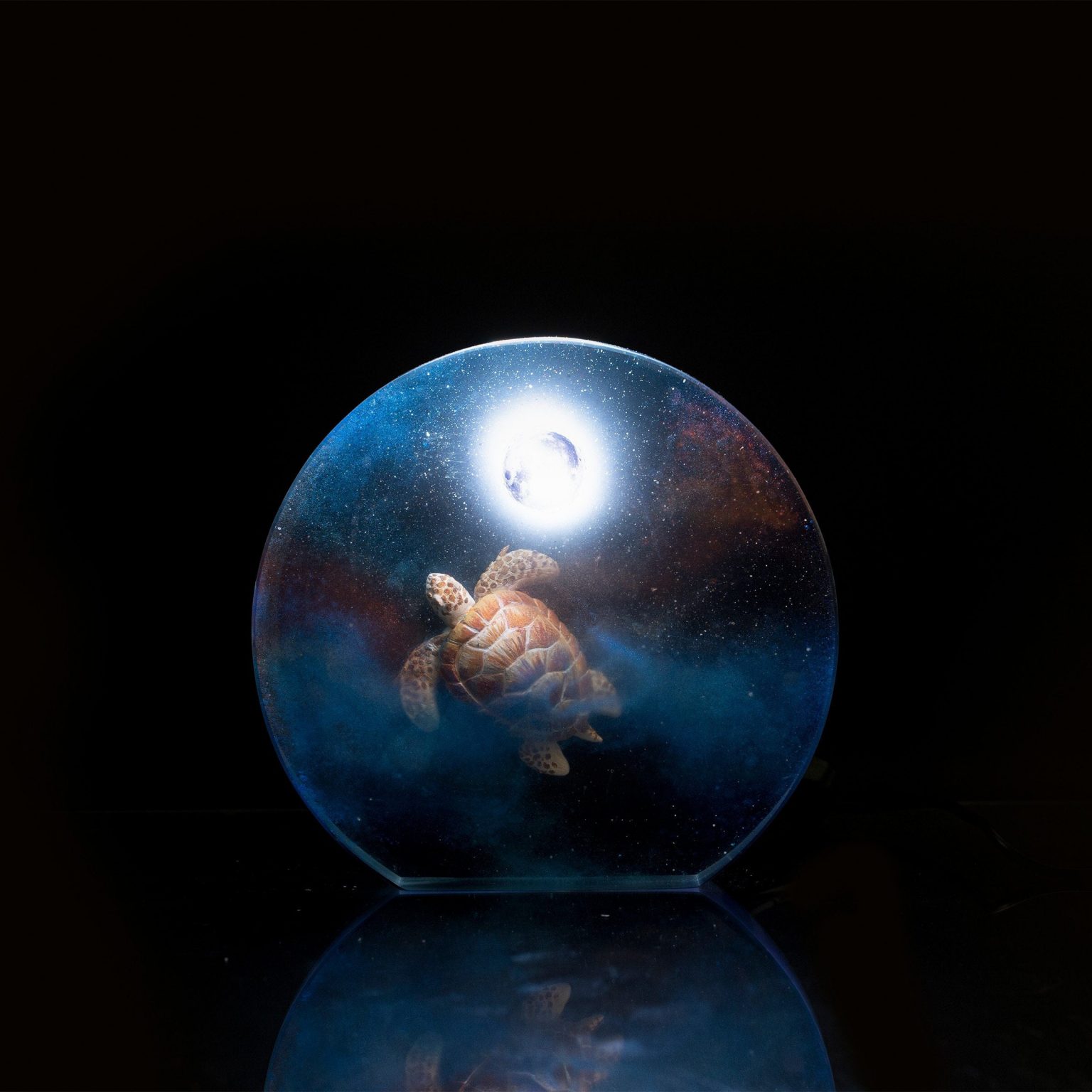 Turtle in The Stars Epoxy Resin Lamp - Resin Lamps Store